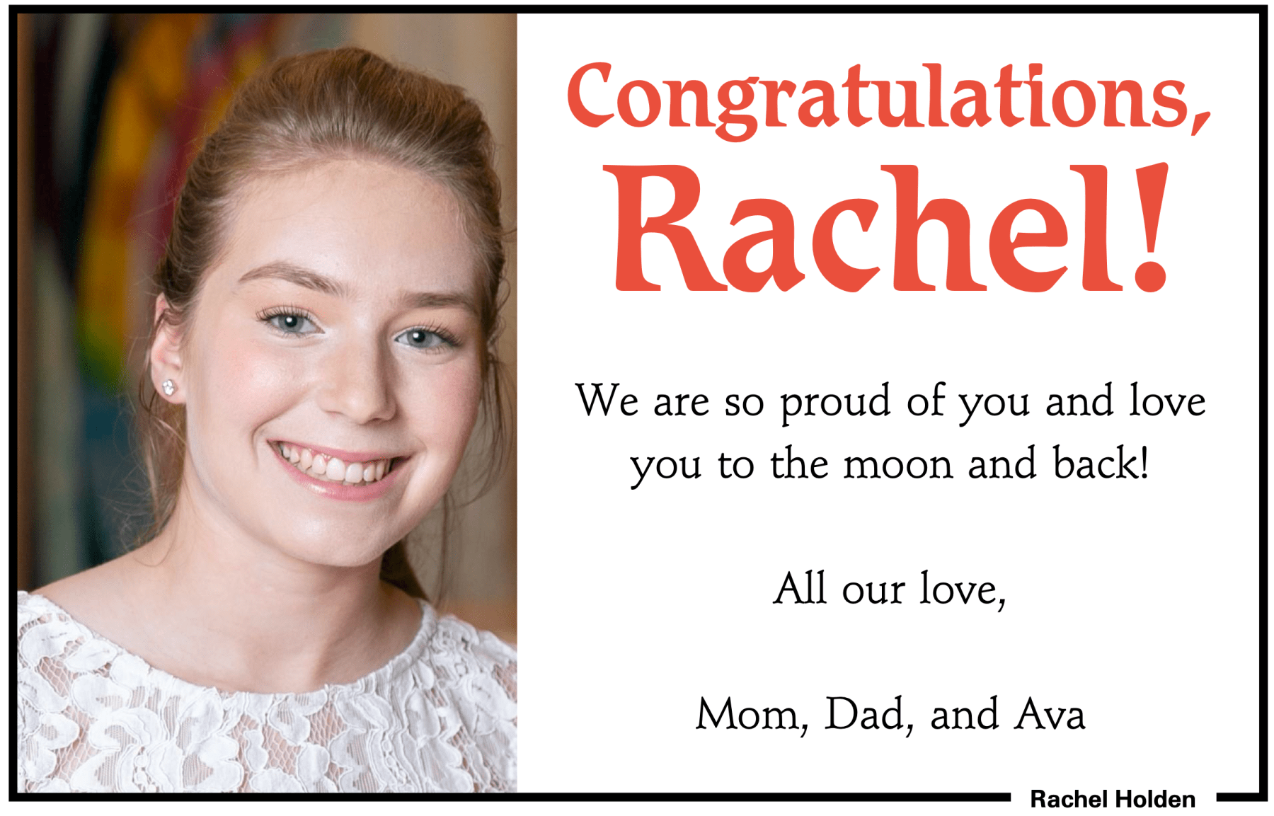 Grad Ad Samples | Embers - The Amity Yearbook